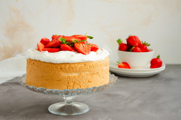 Angel Food Cake or Angel Cake, a no fat cake recipe