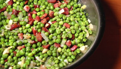 Peas Recipe | French Style Peas with Bacon and Onion