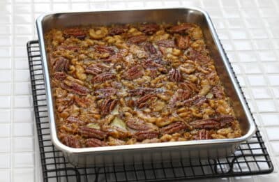 Butter tart squares are easy to make and a sweet treat.