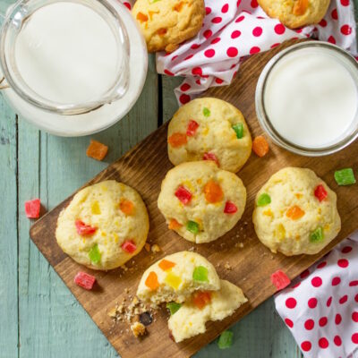 Jewel Christmas Cookies with Colorful Gum Drops