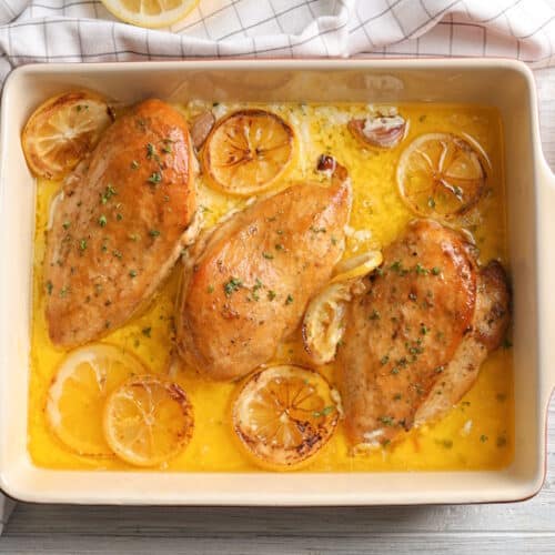 Easy herb and citrus baked chicken recipe.