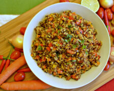 Make this Mexican quinoa recipe with vegetables as spicy as you like it.